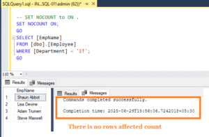 SQL Server – Why SET NOCOUNT ON Should Be in Every Stored Procedure – SQL Circuit